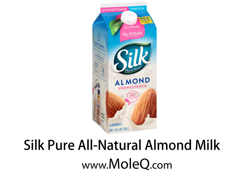 Silk Pure Almond All-Natural Almond Milk, Unsweetened – Moleq Inc ...